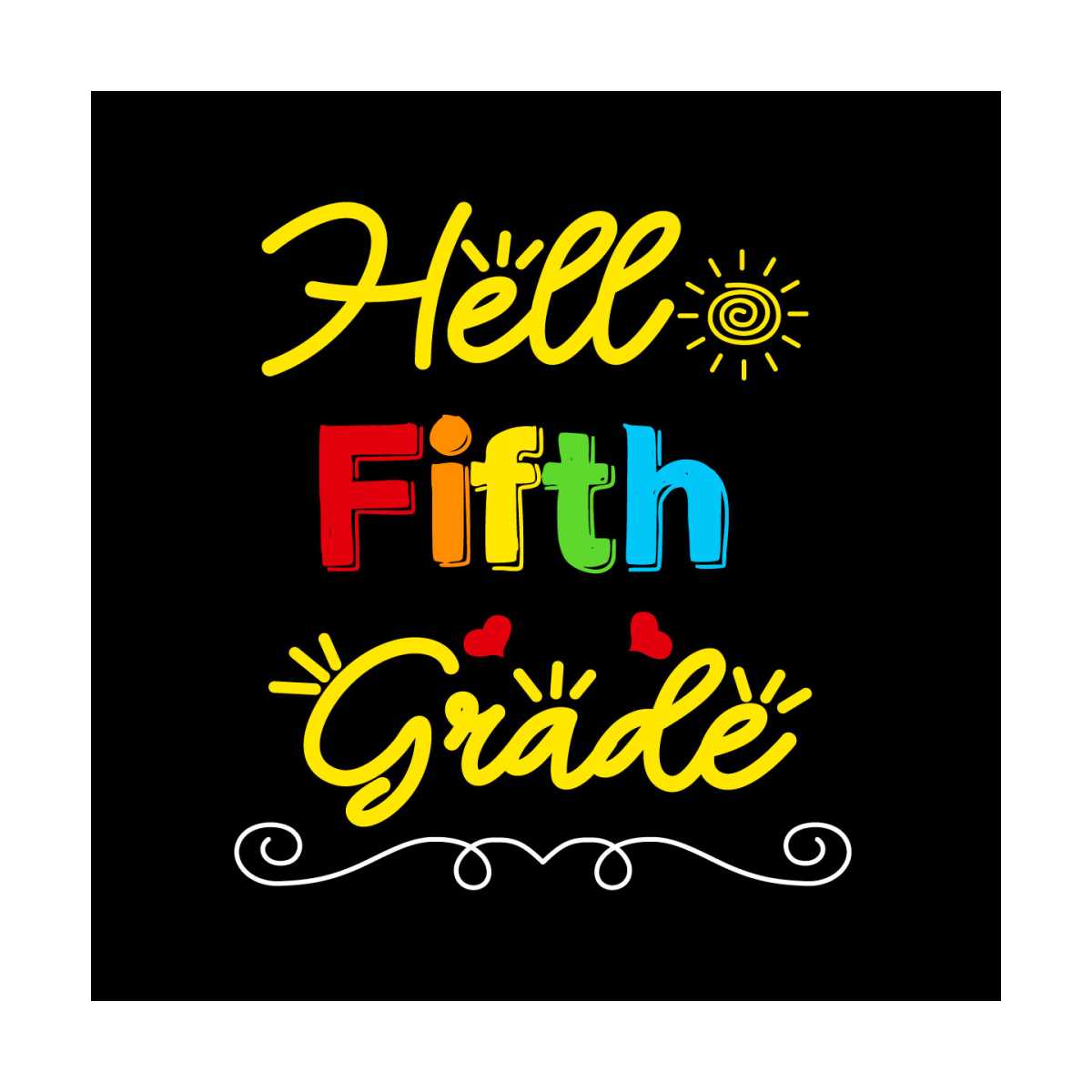 Back To School Shirt Svg Hello Fifth Grade Vector, Cute Gift | Inspire ...
