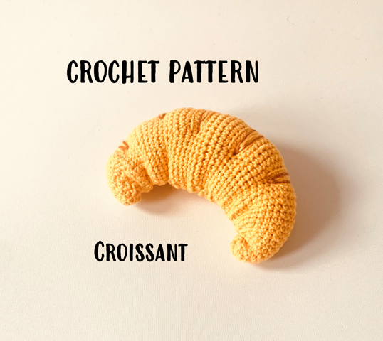 Croissant Crochet Pattern, Crochet Croissant Pattern, Croche | Inspire ...