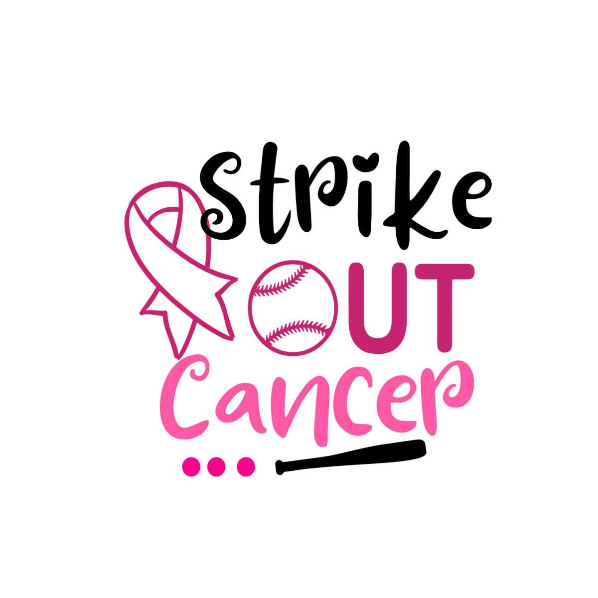 Awareness Shirt Svg Strike Out Cancer Baseball Fans Vector, | Inspire ...