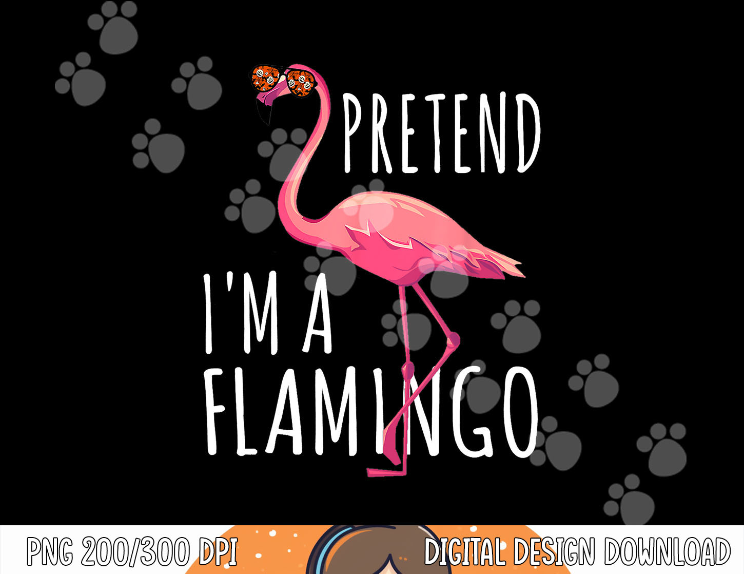 Pretend I m A Flamingo Halloween Costume Party Funny png, su - Inspire ...