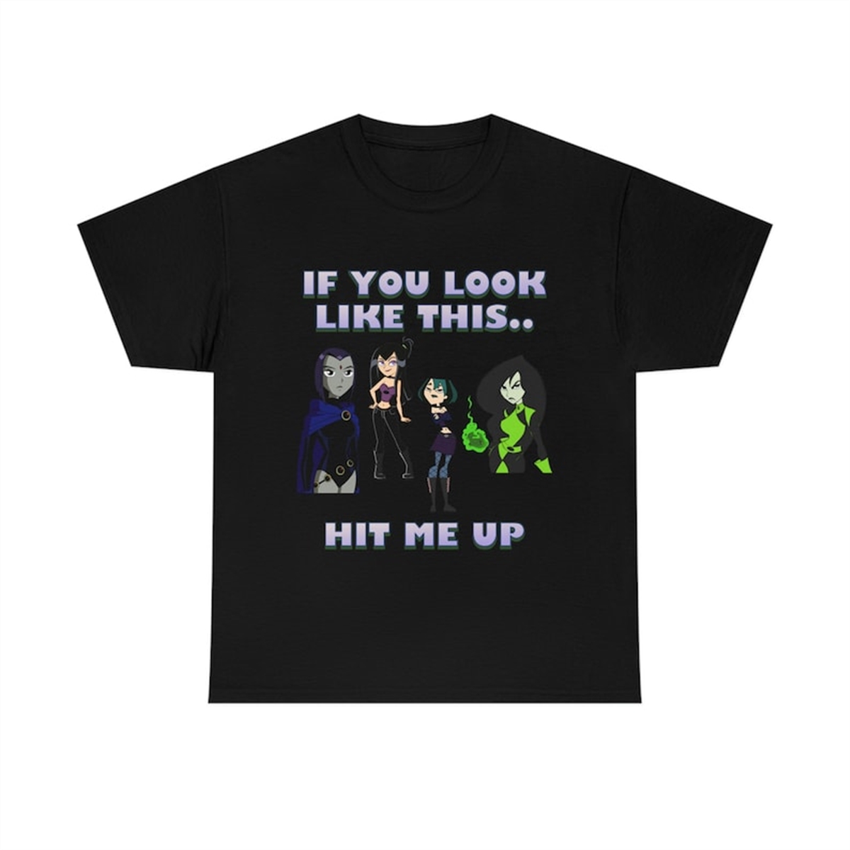 If You Look Like This Hit Me Up Cartoon T-shirt | Inspire Uplift
