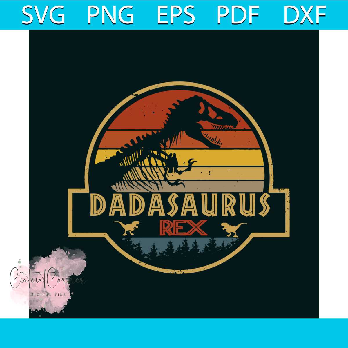 Dadasaurus Rex Silhouette Vintage Svg, Fathers Day Svg, Tren | Inspire ...