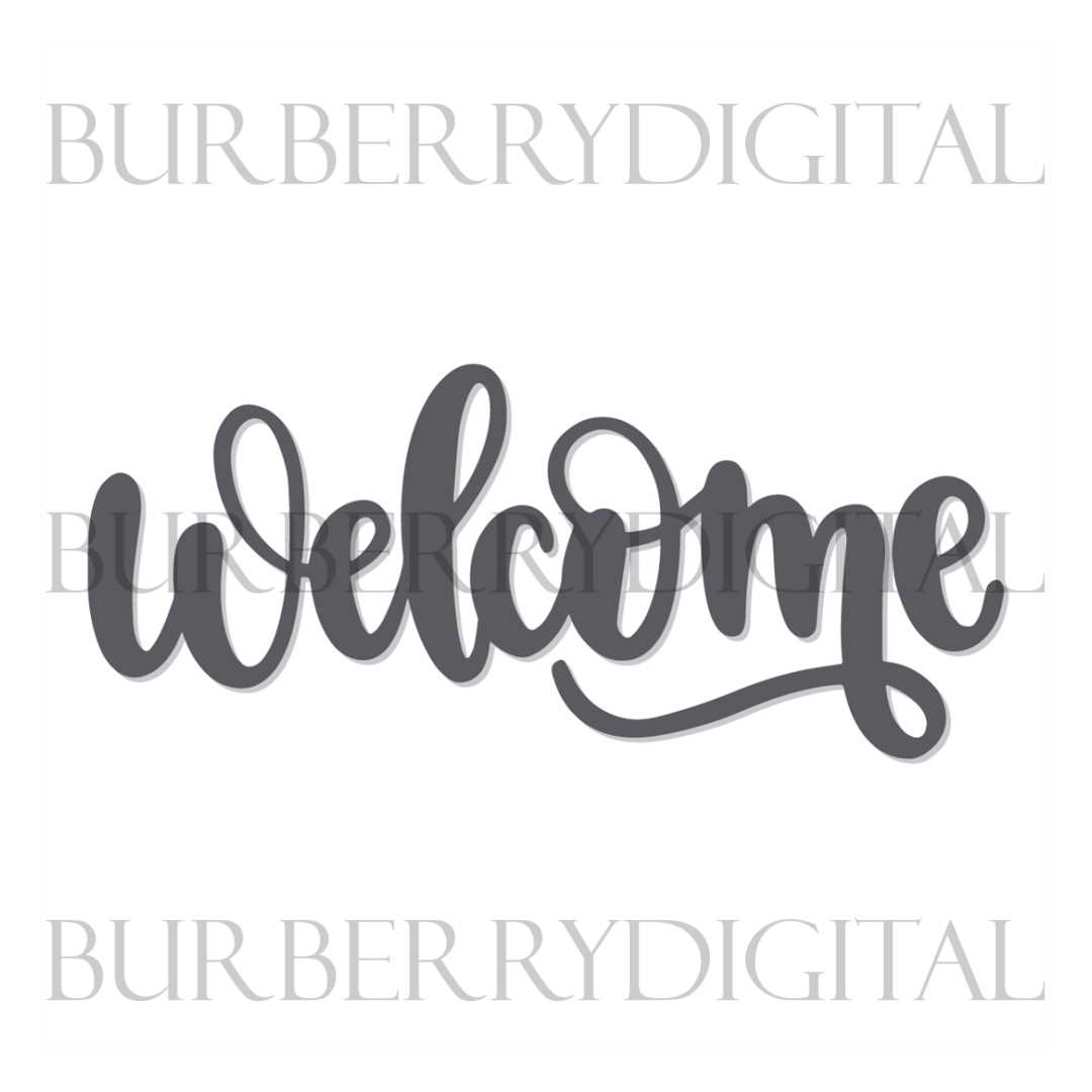 Welcome SVG, Eps, DXF, Jpg, Png, Welcome Cut File for Cricut | Inspire ...