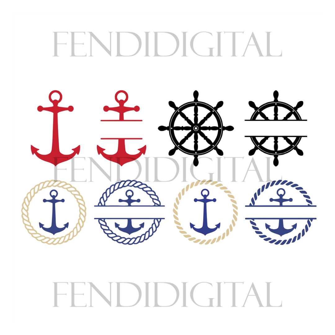 Nautical SVG Bundle – Anchor Rope SVG – Ship Boat Wheel SVG - Inspire ...