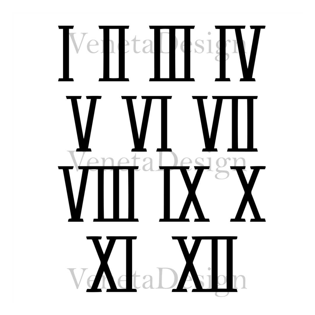Roman numbers SVG, PNG, PDF, Cricut, Silhouette, Cricut svg, | Inspire ...