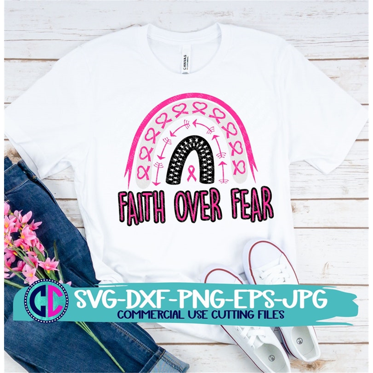 Breast Cancer svg, faith over fear svg, ribbon svg, cancer s | Inspire ...