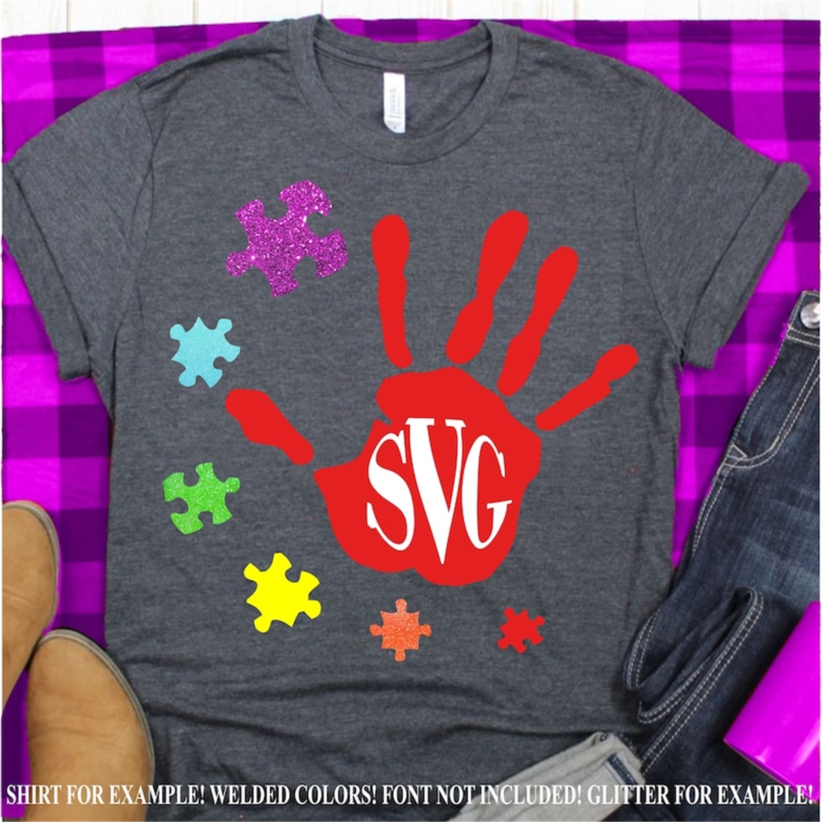 Autism Hand Print Svg Autism Svg Awareness Svg Autism Puz Inspire