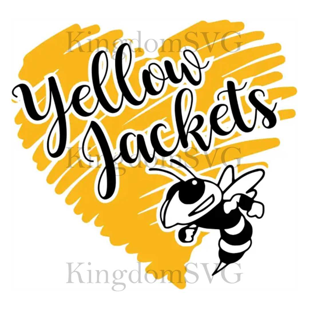 Yellow Jacket SVG, High School Mascot, School Spirit , Heart - Inspire ...