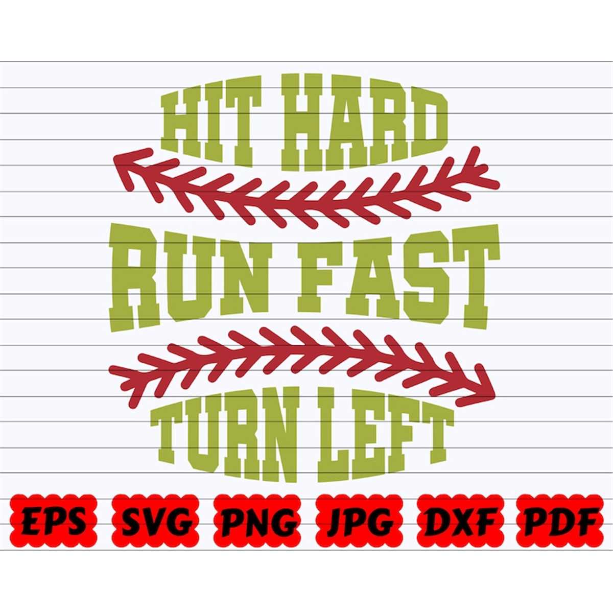 Hit Hard Run Fast Turn Left SVG | Hit Hard SVG | Run Fast SV | Inspire ...