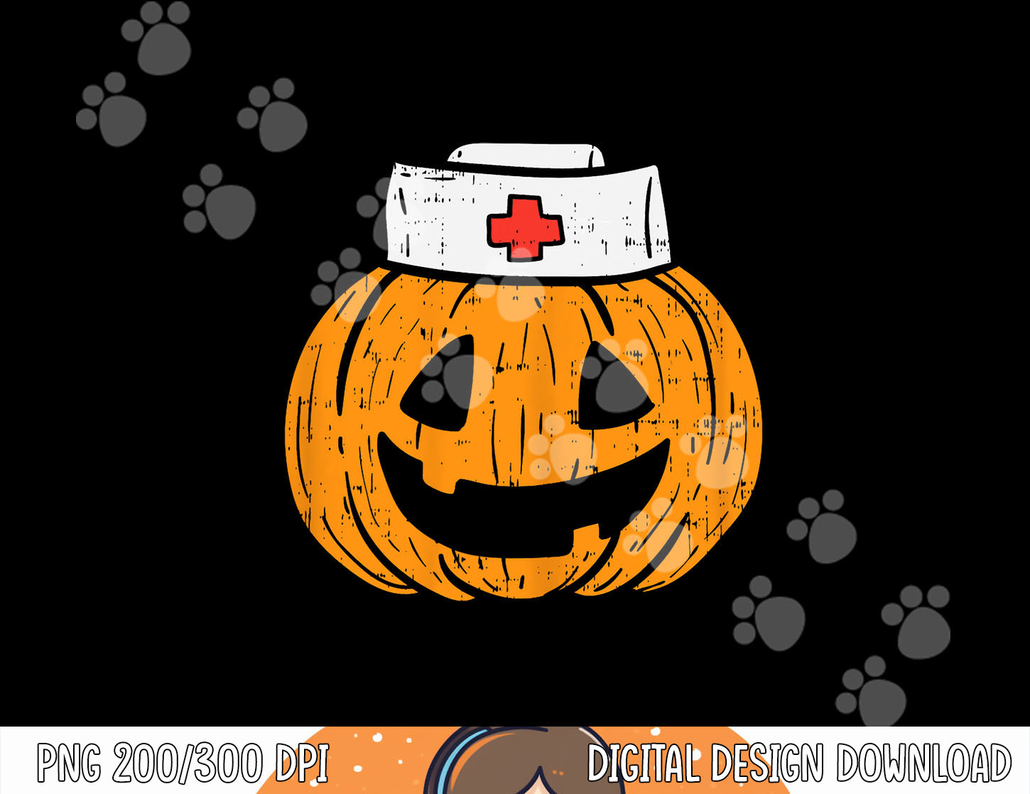 Pumpkin Nurse Funny Scary Halloween Costume RN CNA ICU Girls | Inspire ...