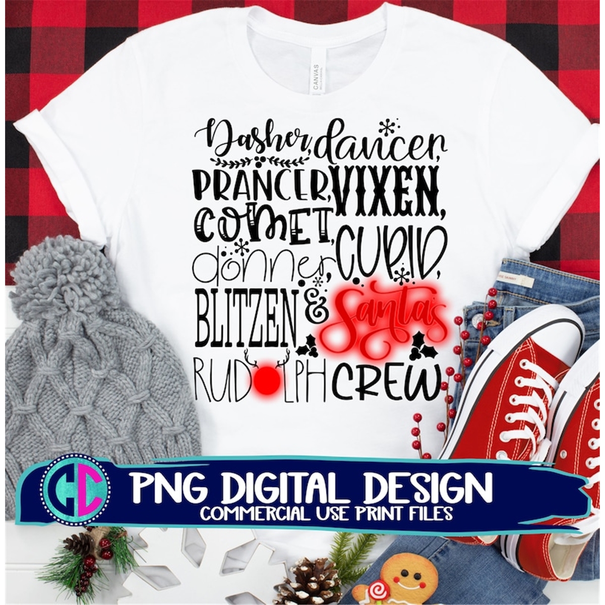Santas reindeer png, Christmas png, dasher dancer prancer pn | Inspire ...
