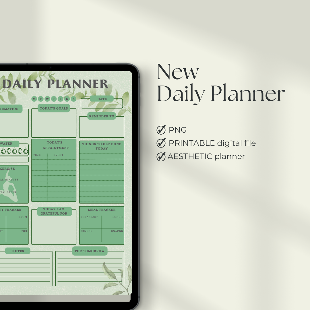Printable Daily Planner, Daily Planner, Digital Planner, Pri | Inspire ...
