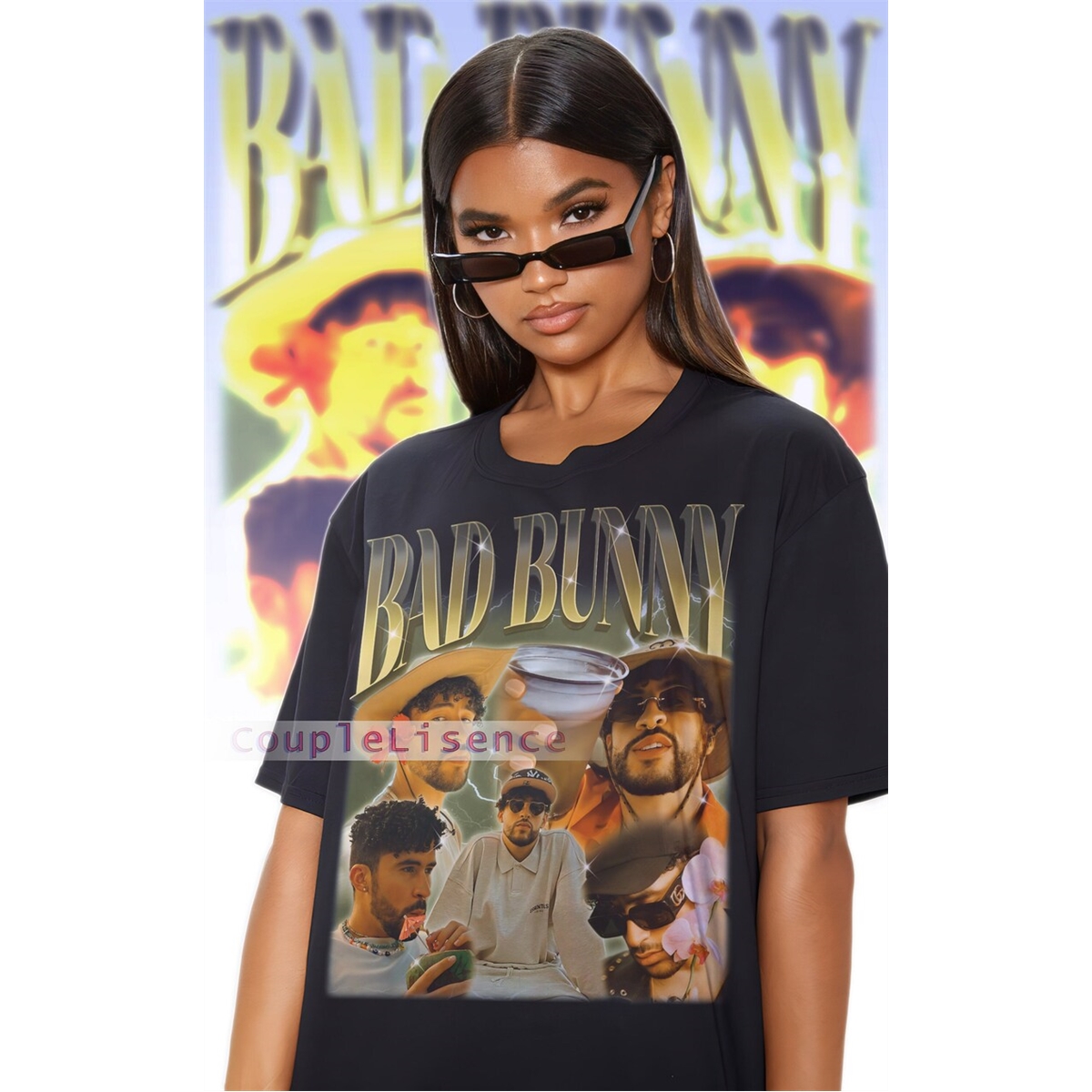 Puerto Rapper BAD BUNNY Vintage Shirt | Bad Bunny Homage Fan | Inspire ...