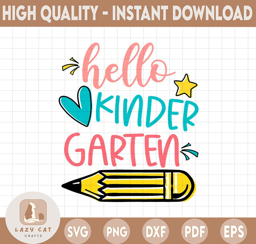 Hello Kindergarten Png, Kindergarten Png, Back To School Png | Inspire Uplift