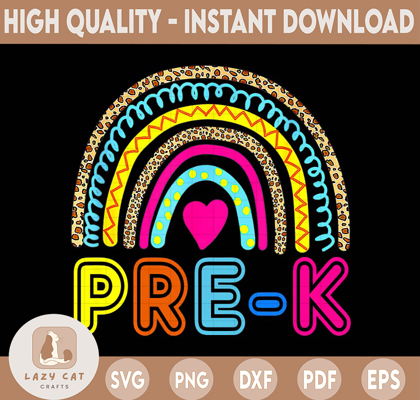 Pre K Boho Rainbow PNG, Back To School PNG , First Day Of Sc | Inspire ...