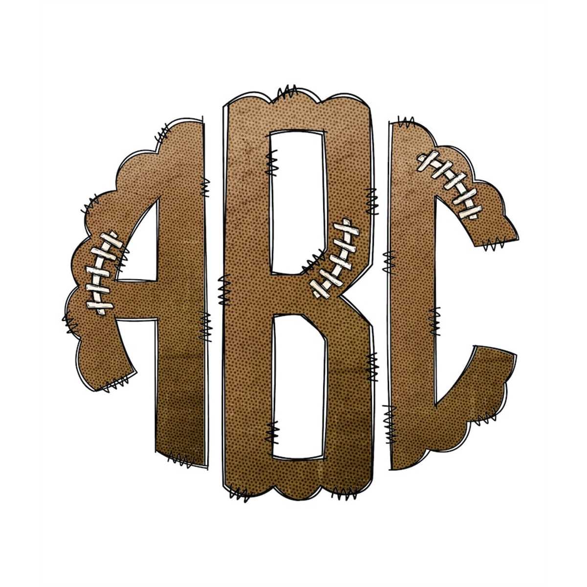 Football Monogram Letters, Sports Sublimation PNG Elements | Inspire Uplift
