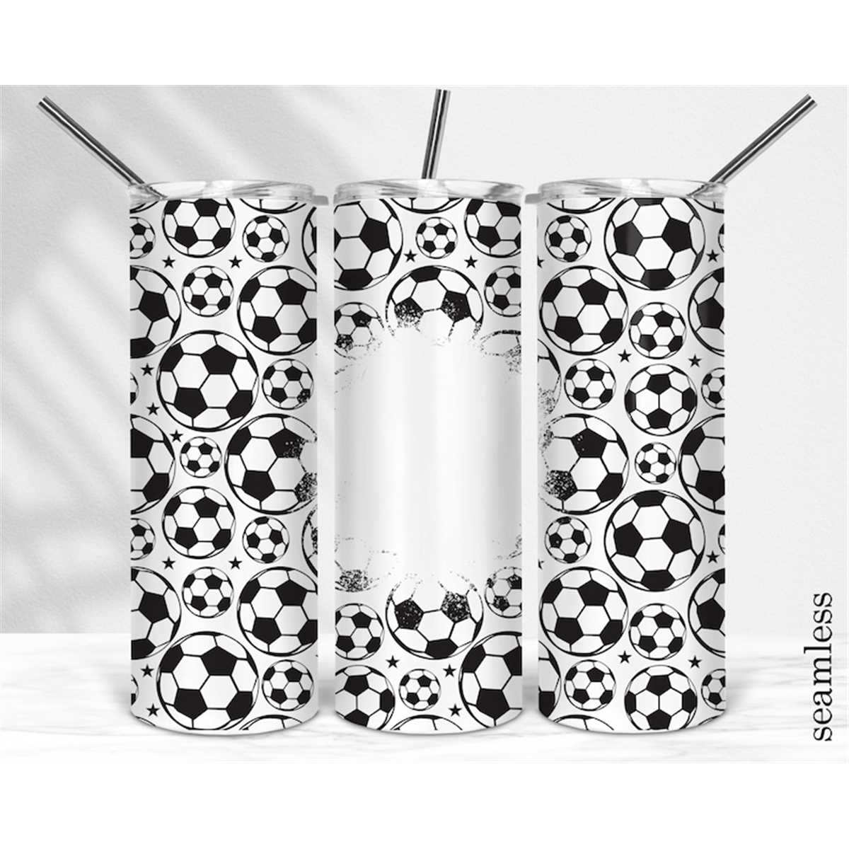 Seamless Soccer Ball Print Sublimation Tumbler Design - 20oz - Inspire ...