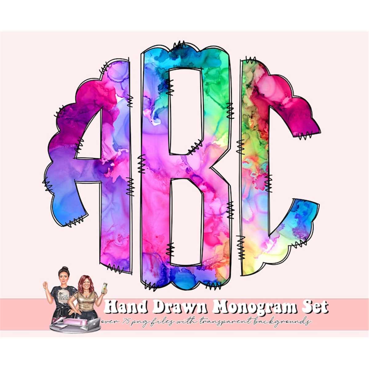Rainbow Ink Monogram Full Alphabet Individually Saved Monogr | Inspire ...