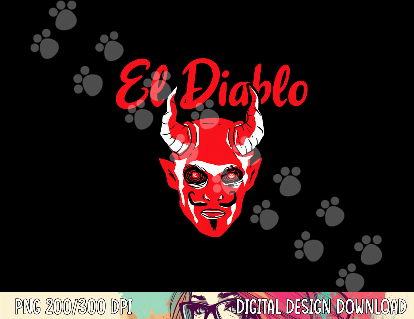 El Diablo Spanish Devil With Wings Spooky Halloween Lucifer | Inspire ...