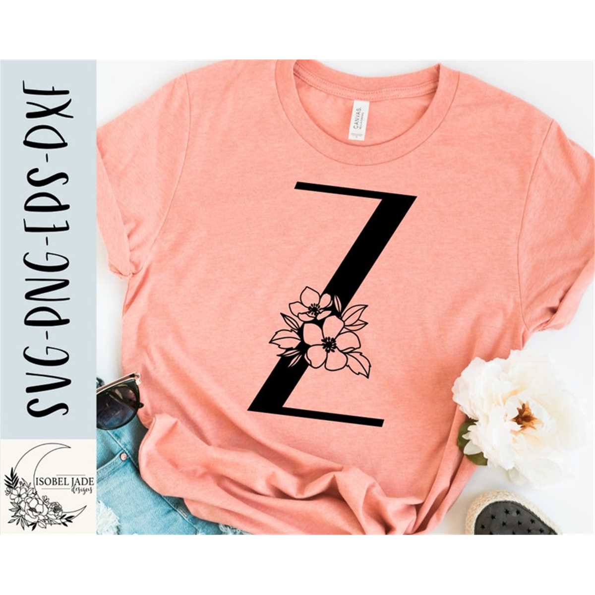 Letter Z svg, Monogram svg, Name svg, Floral letter svg, Alp - Inspire ...