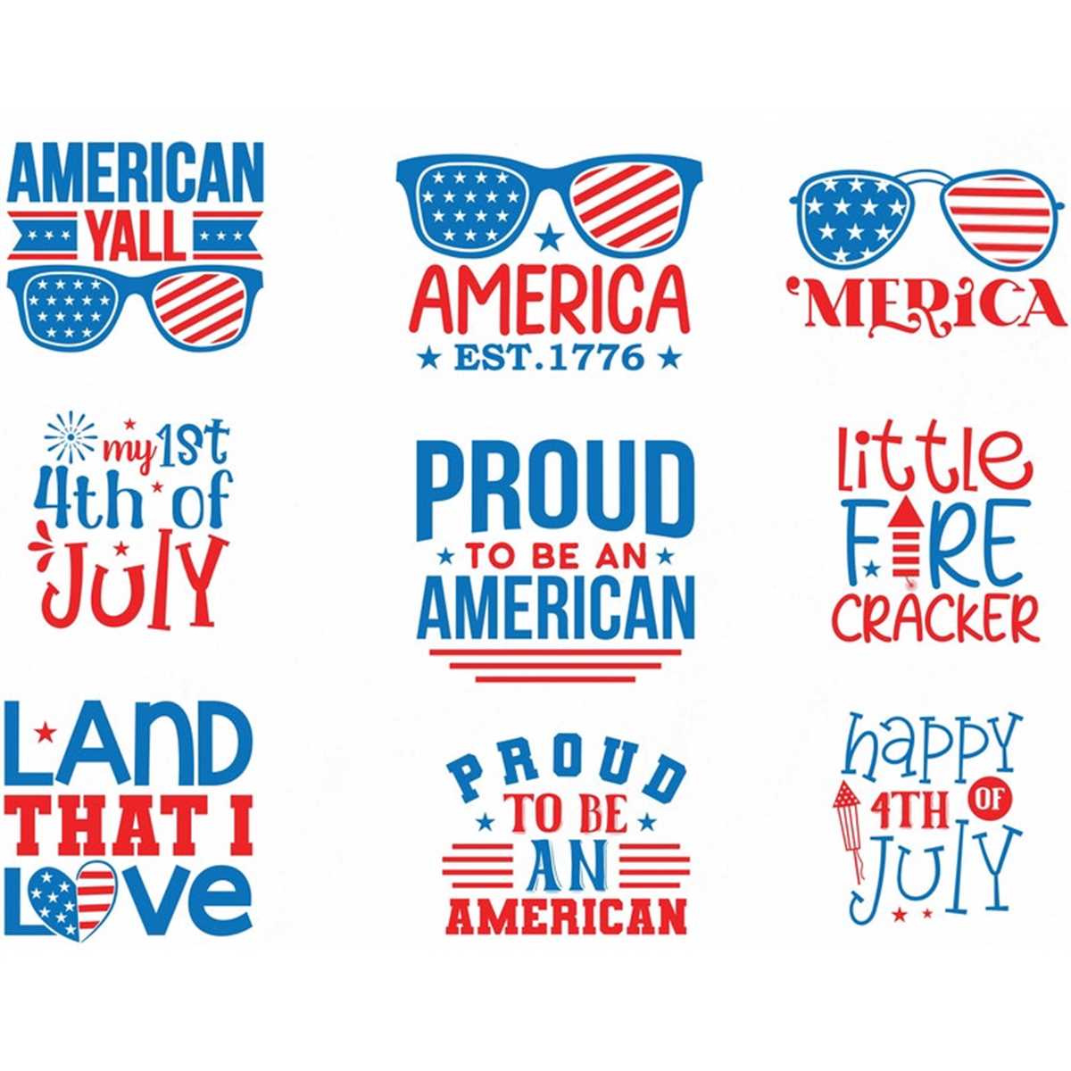 4th of July SVG Bundle, July 4th SVG, Fourth of July svg, Am | Inspire ...