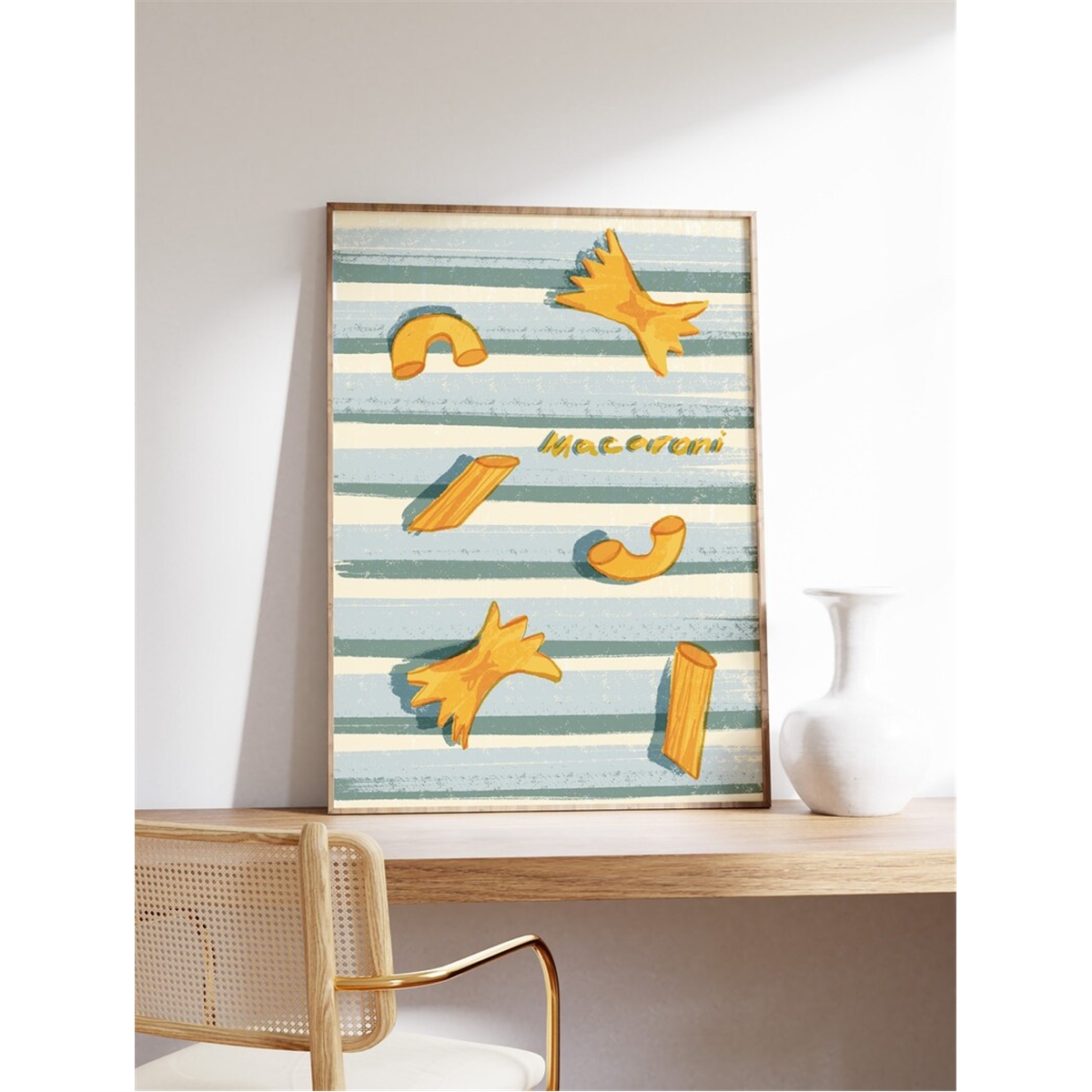 Pasta Shapes Food Poster, Pasta Food Print, Kitchen Decor, F | Inspire ...