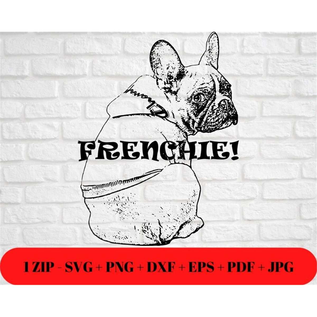 Frenchie SVG PNG JPG | French Bulldog dxf eps pdf | Ugly cut | Inspire ...
