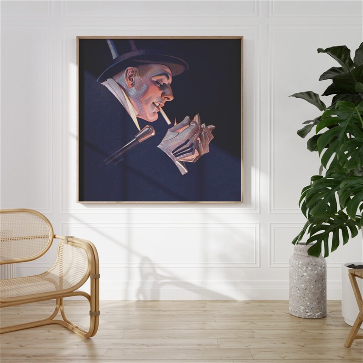 Man Portrait | Vintage Wall Art | Man with Top Hat | Handsom | Inspire ...