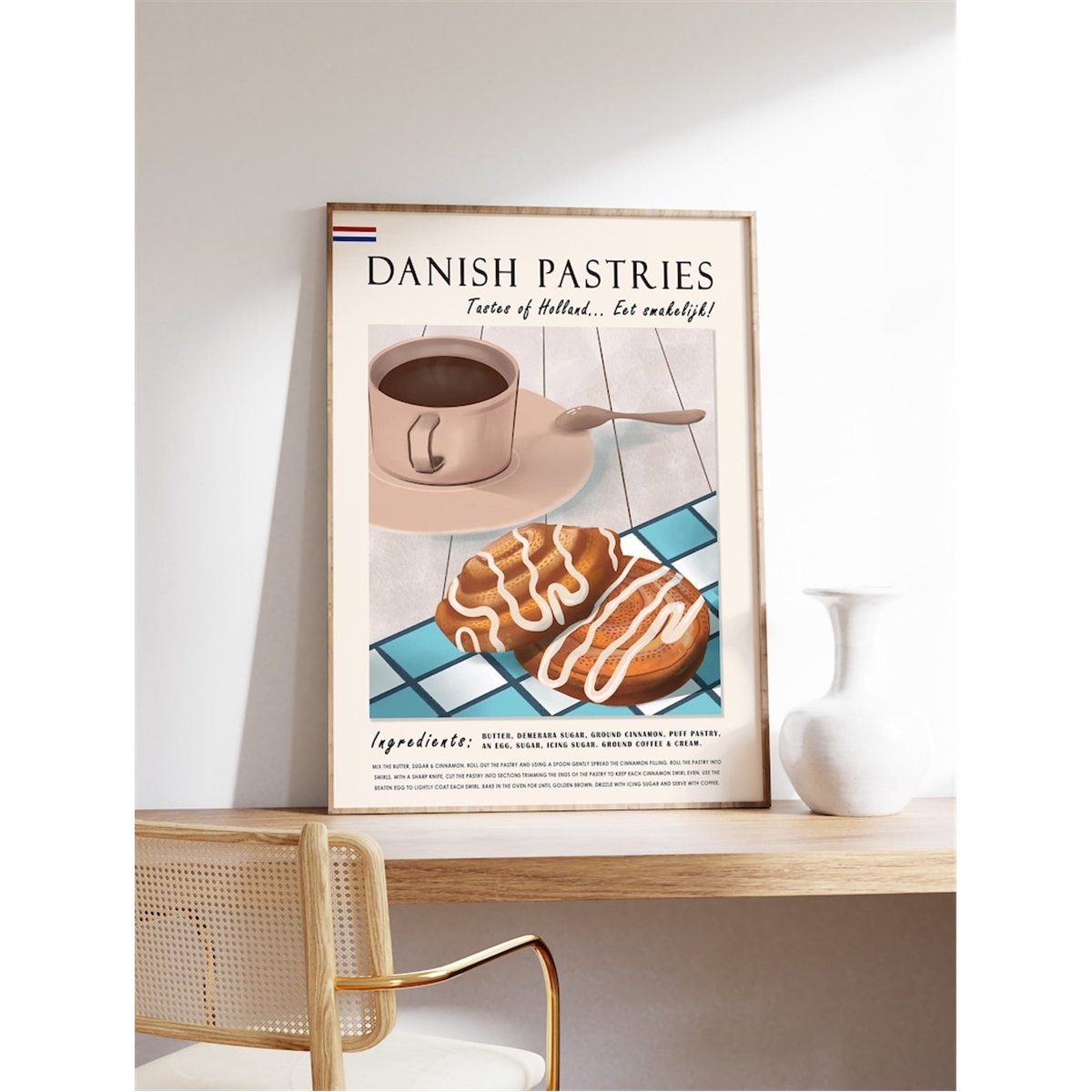 Danish Pastry Food Poster, Food Art, Pastry Poster, Breakfas - Inspire ...