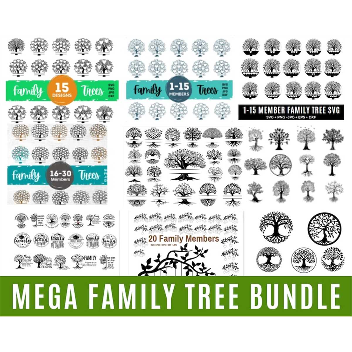 Mega family tree bundle svg, Family tree svg, Family tree wi | Inspire ...