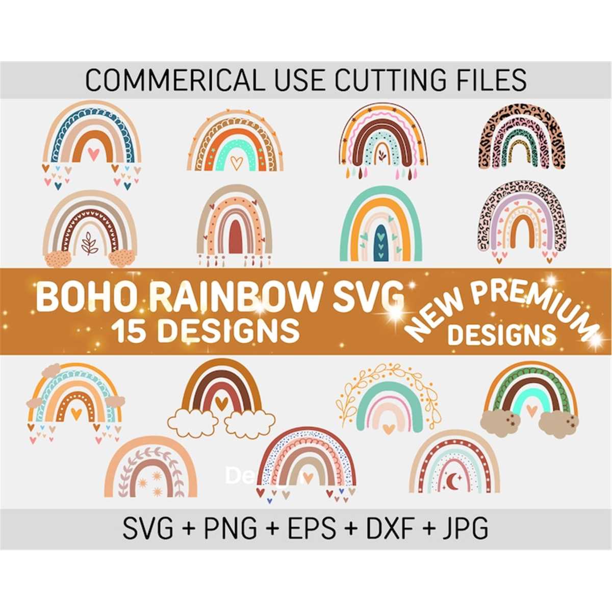 Boho Rainbow svg, Boho Rainbow svg bundle, Boho Rainbow Clip - Inspire ...