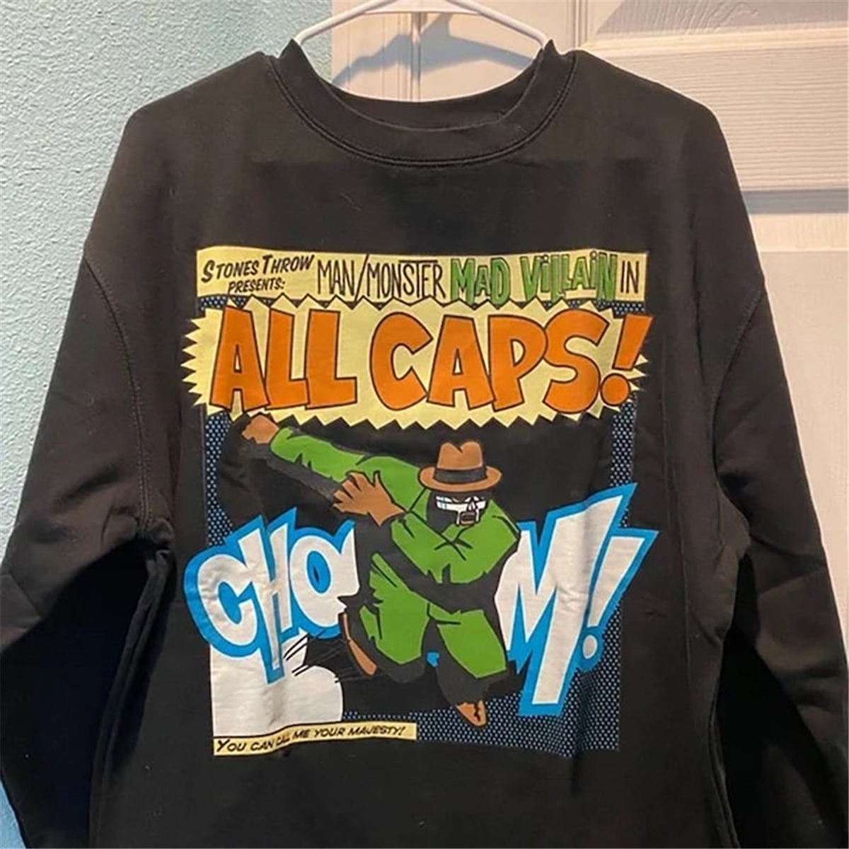 Vintage MF Doom 'ALL CAPS' Sweatshirt, Mf Doom merch, Mf Doo | Inspire ...