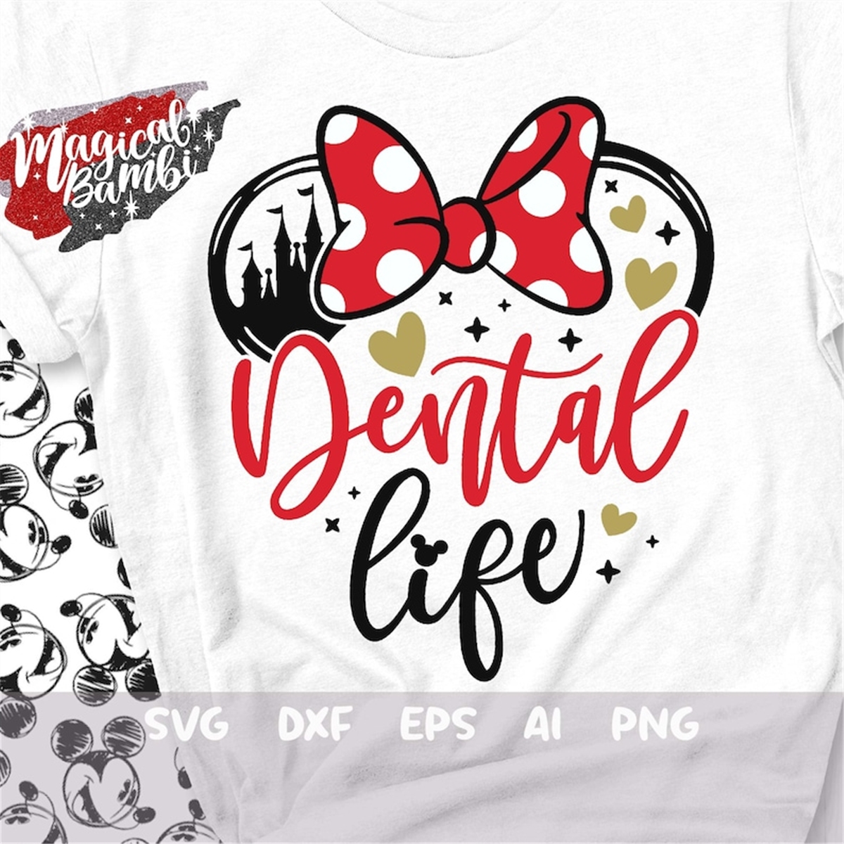 Dental Life Bow Mouse Svg, Dental Mouse Svg, Mouse Ears Svg, - Inspire ...
