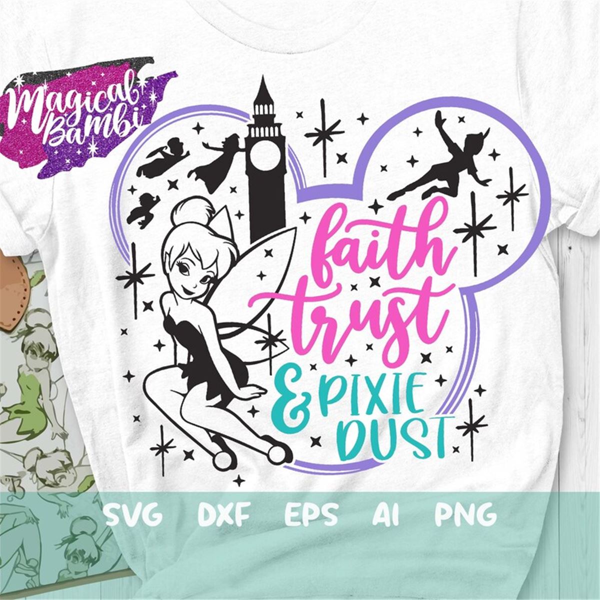 Faith Trust and a little Pixie Dust Svg, Fairy Svg, Fairy Sp | Inspire ...