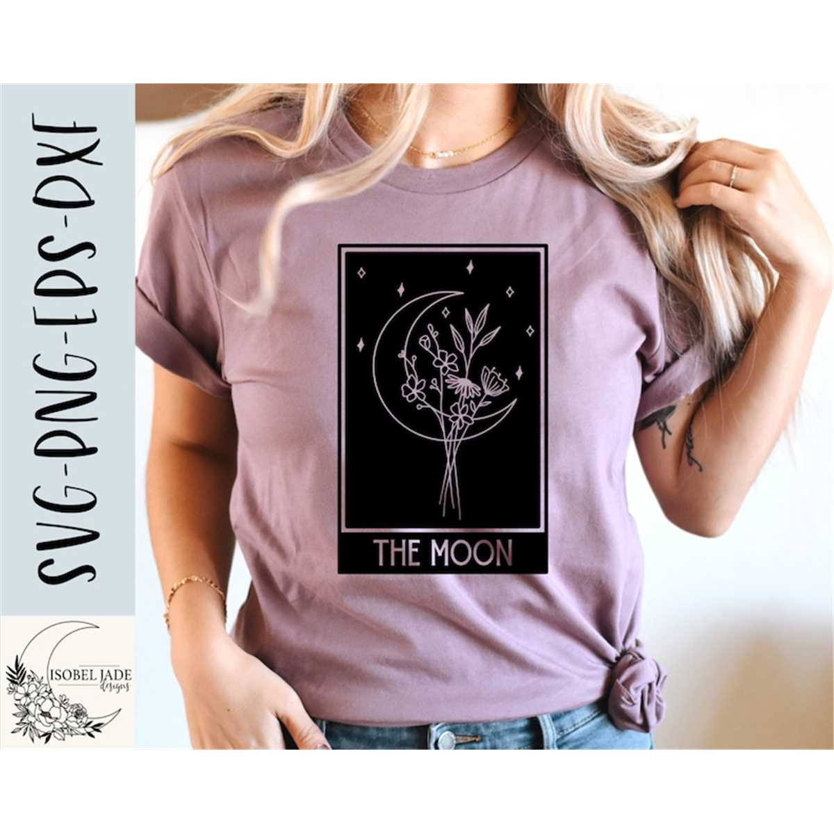 Tarot SVG design - Moon SVG file for Cricut - Tarot card SVG | Inspire ...