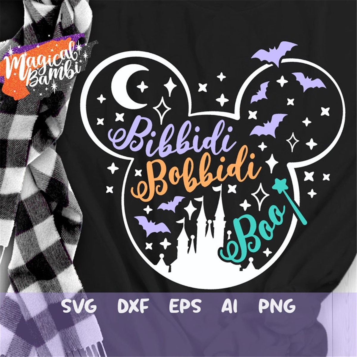 Boo SVG, Mouse Boo Svg, Magic Pumpkin Svg, Mouse Ears Svg, H | Inspire ...