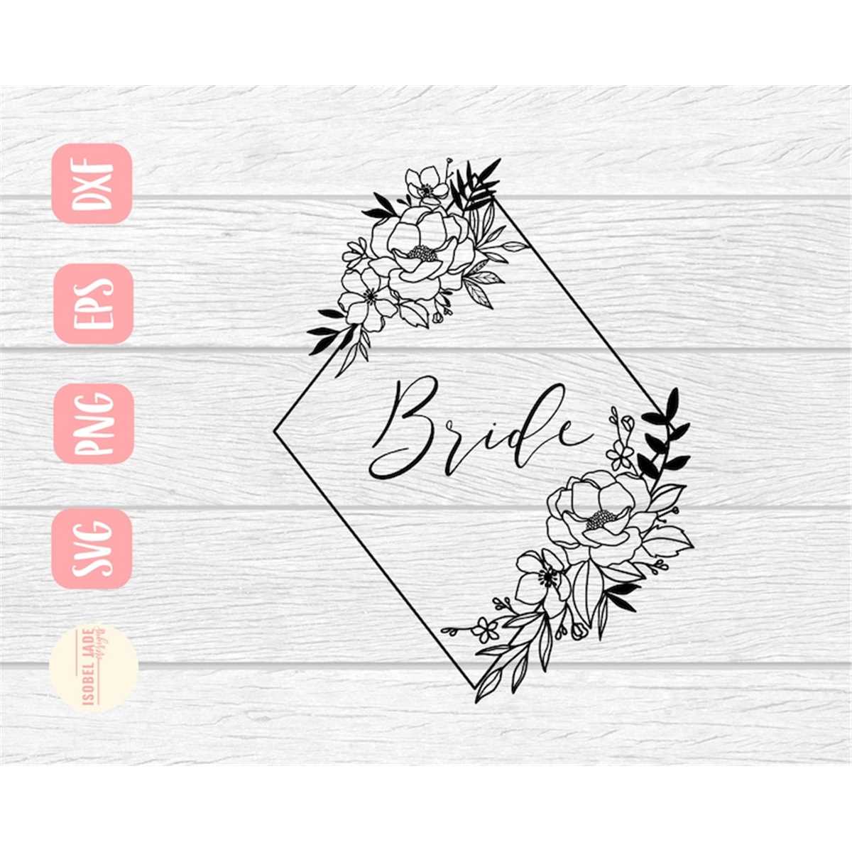 Bride diamond flower spray svg, Flowers svg, Floral svg, Bri - Inspire ...