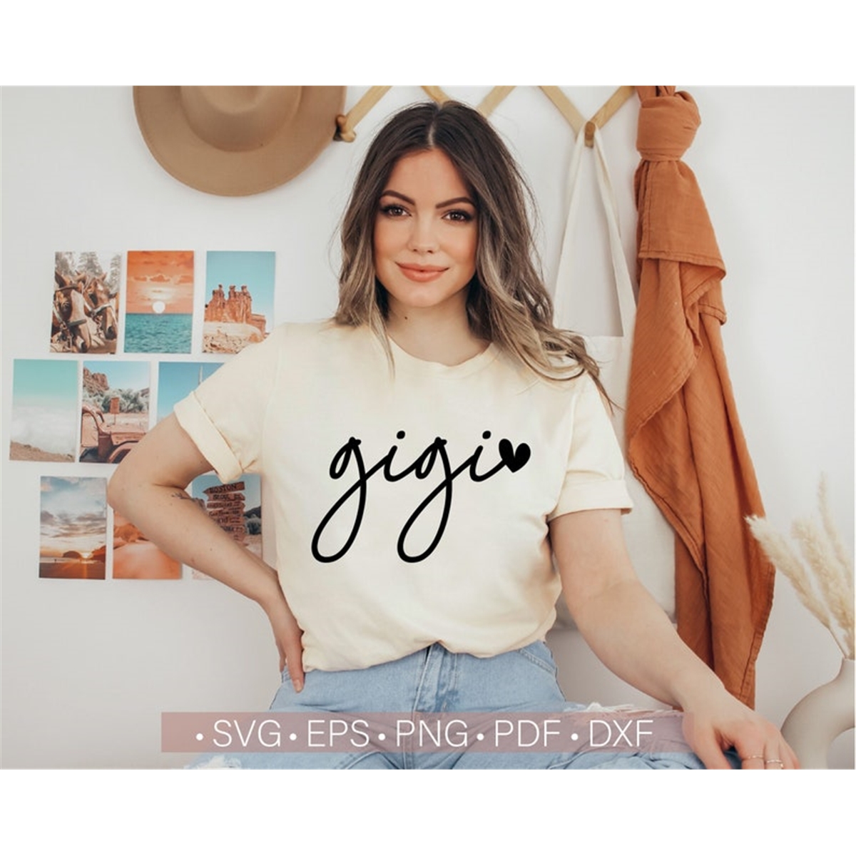 Gigi Svg, Gigi with Heart Svg Cut File for Cricut, Gigi Shir | Inspire ...
