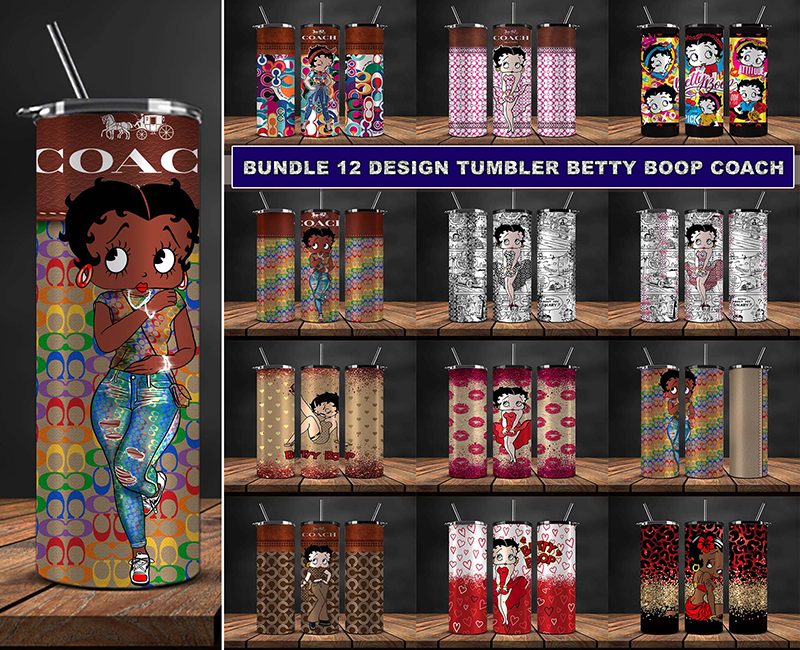Bundle 12 Designs Betty Boop Tumbler Wrap, Betty Boop Png ,B - Inspire ...