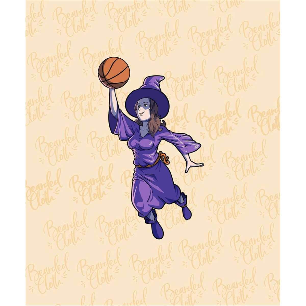 Basketball Witch Halloween Basketball Girl Witch PNG Basketb | Inspire ...