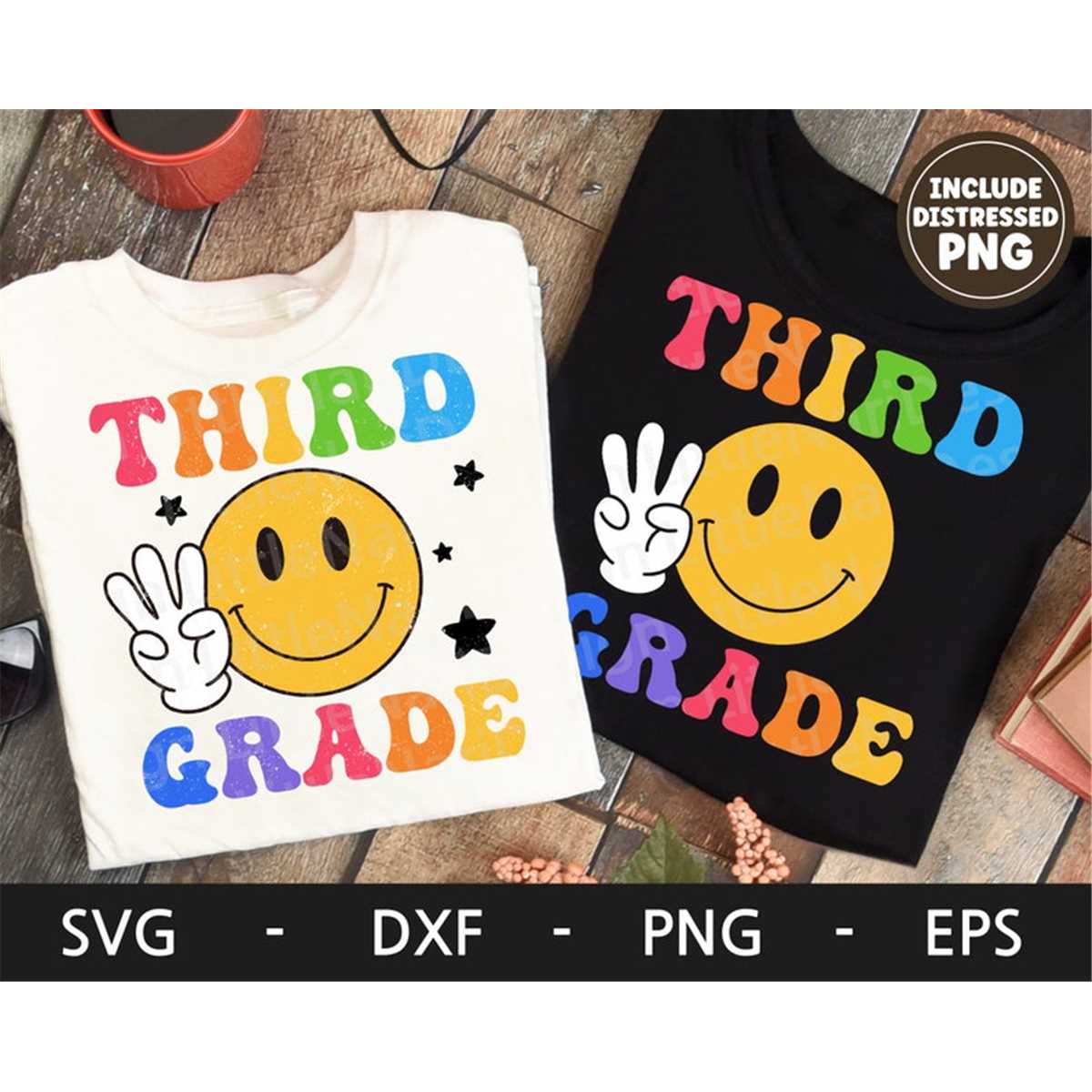 Third Grade svg, Back To School svg, Retro Smiley Face, Thir | Inspire ...