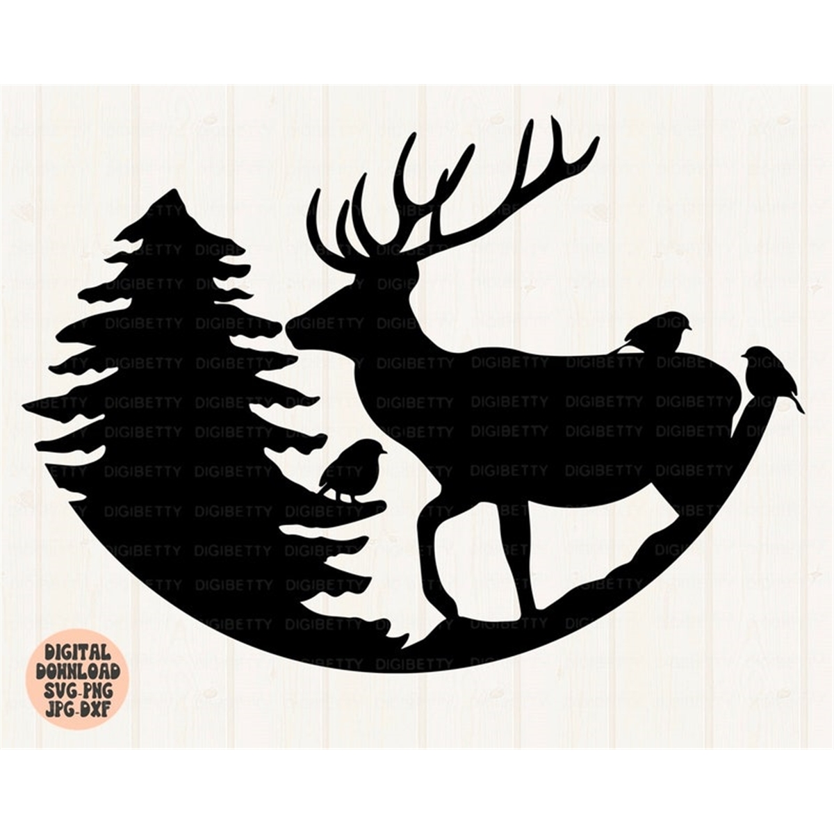 Winter Scene Svg, Png, Jpg, Dxf, Forest Svg, Deer Svg, Chris | Inspire ...
