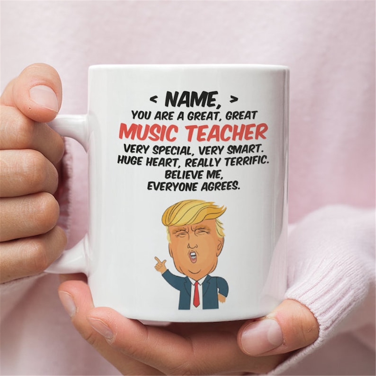 Personalized Gift For Music Teacher, Music Teacher Trump Fun | Inspire ...