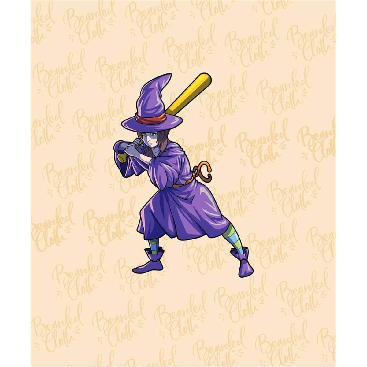 Baseball Softball Witch Halloween Girls Baseball Witch PNG B | Inspire ...