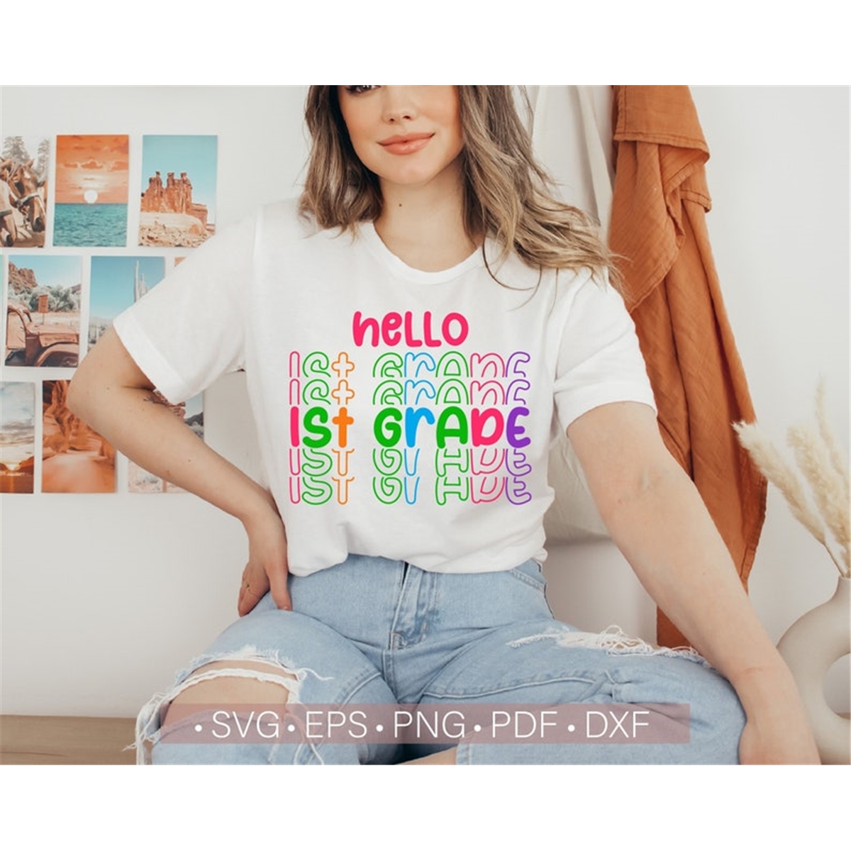Hello 1st Grade Svg, First Grade Svg Png T Shirt Design, Bac | Inspire ...