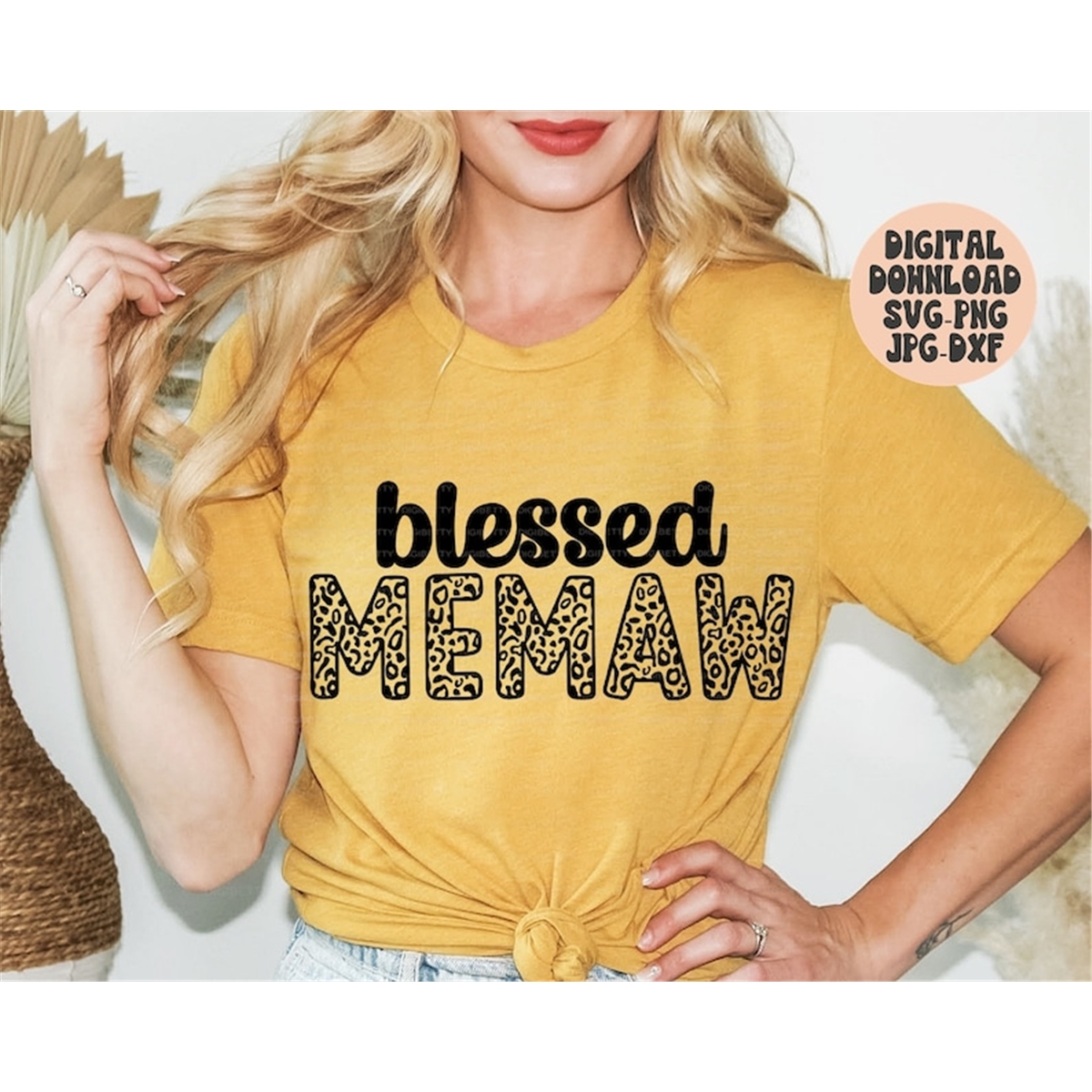 Blessed Memaw Svg, Png, Jpg, Dxf, Cheetah Memaw, Leopard Mem - Inspire ...