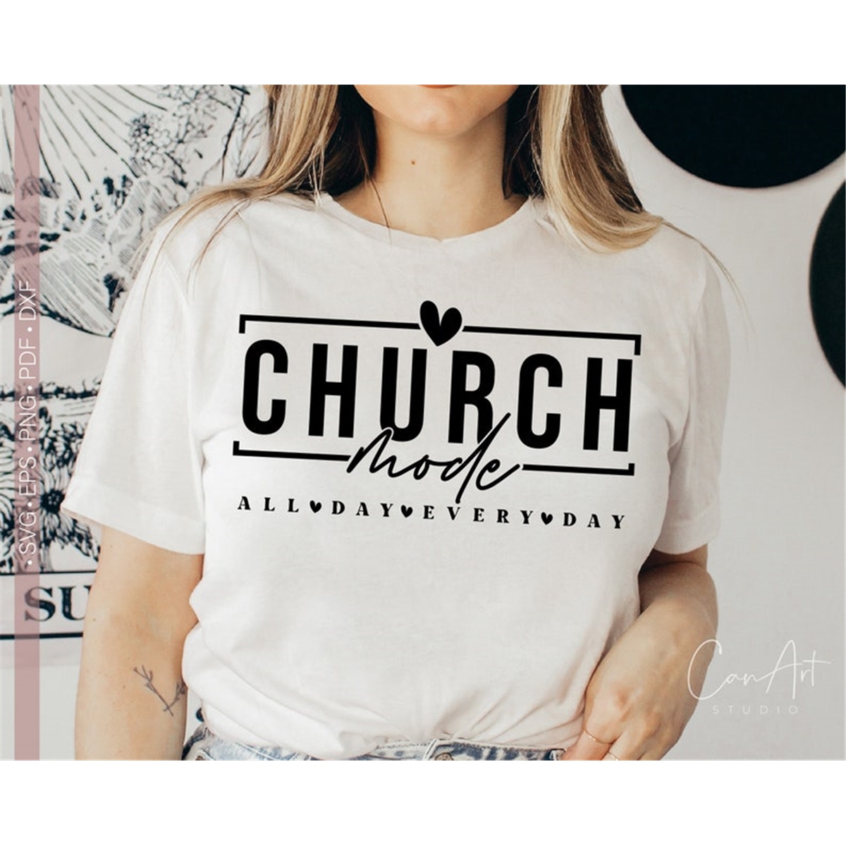 Church Svg Church Mode On Svg for Shirt Christian Womens Svg | Inspire ...