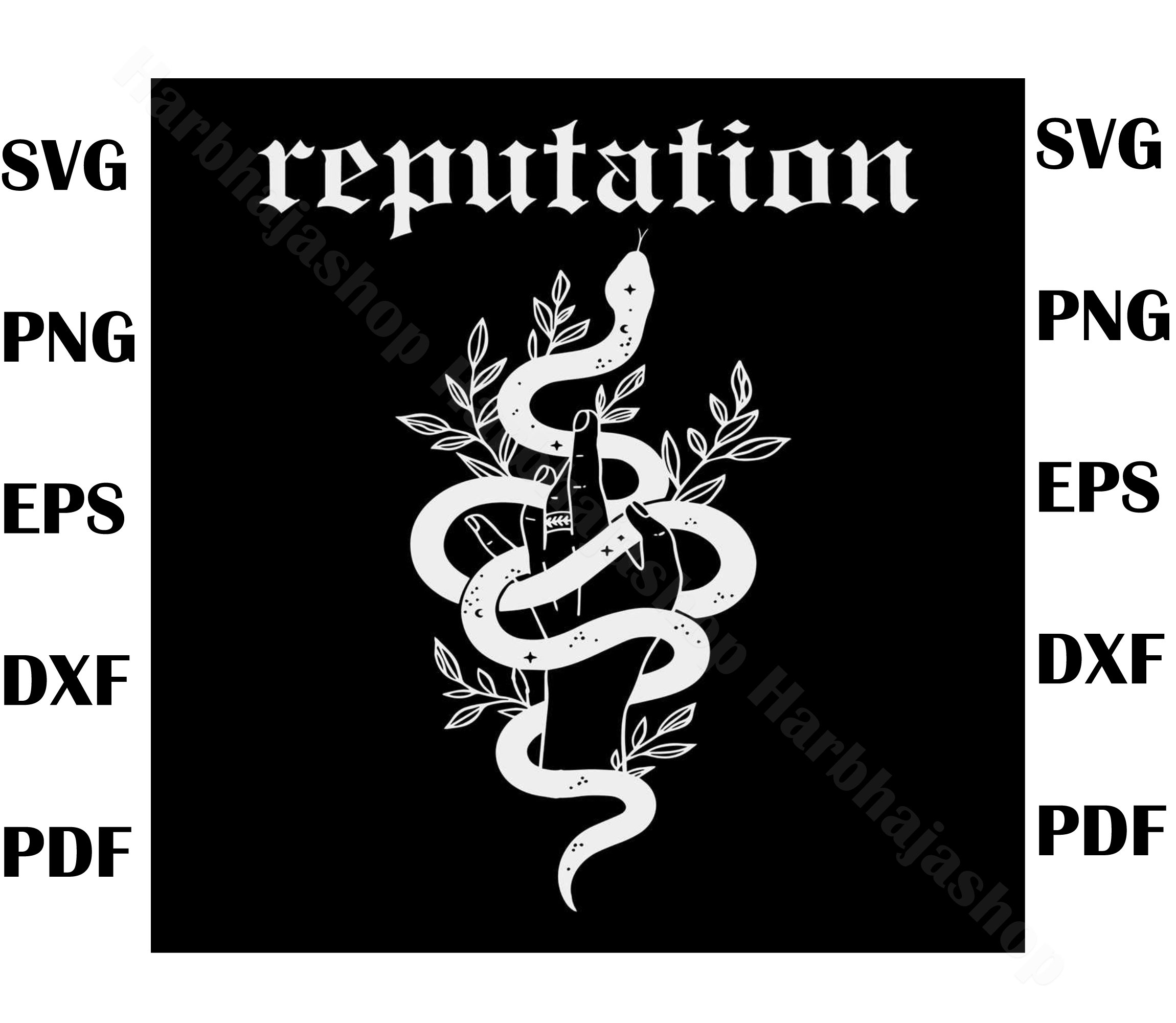 Reputation Snake Taylor Swift SVG Reputation Album SVG File, - Inspire ...