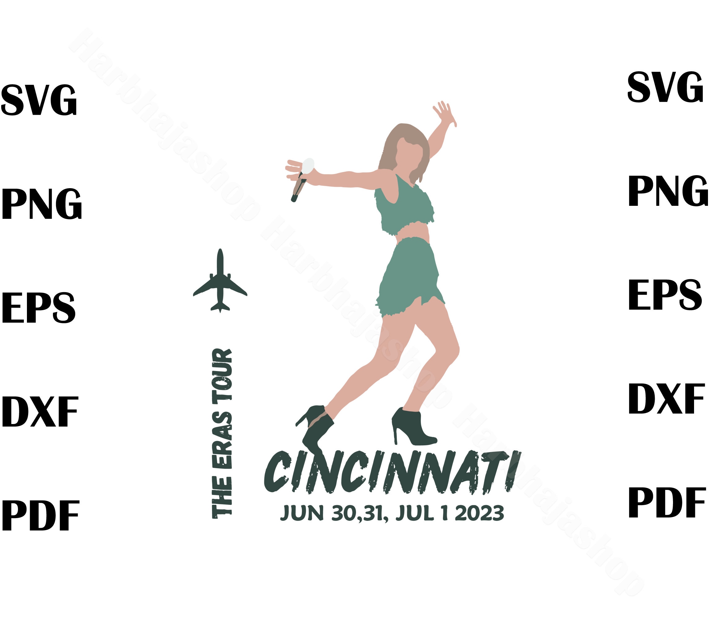 Taylor Swift The Eras Tour Cincinnati Concert SVG, cincinnat | Inspire ...