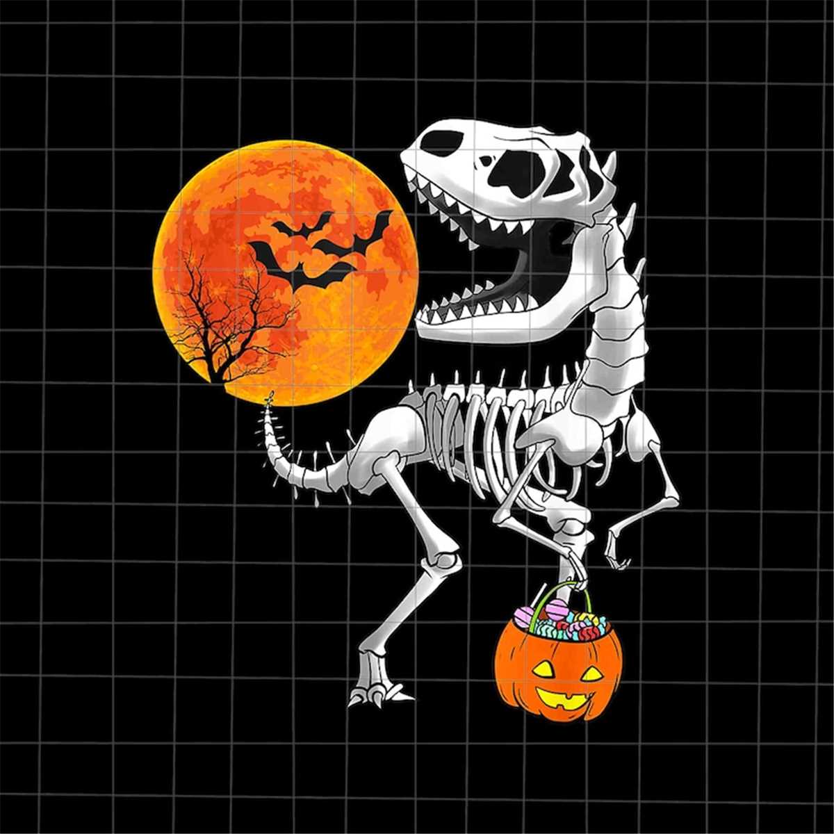 Dinosaur T Rex Skeleton Scary Halloween Png, T Rex Skeleton | Inspire Uplift
